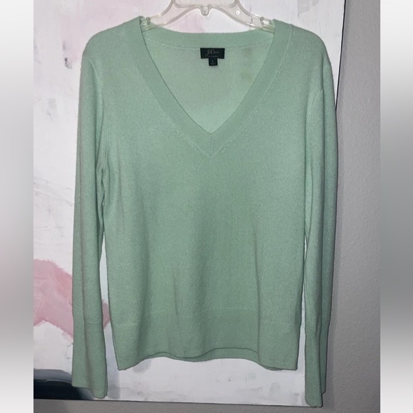 J. Crew | Sweaters | J Crew Cashmere Mint Green Vneck Sweater | Poshmark
